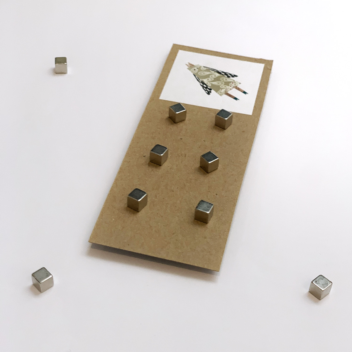 Set 4 clip metálico color Cobre con imán