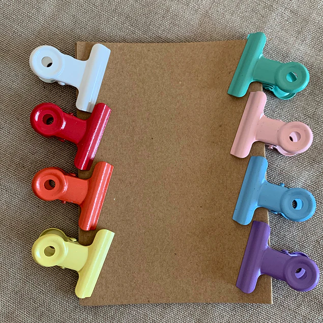 Set clip metálico de 8 colores con imán
