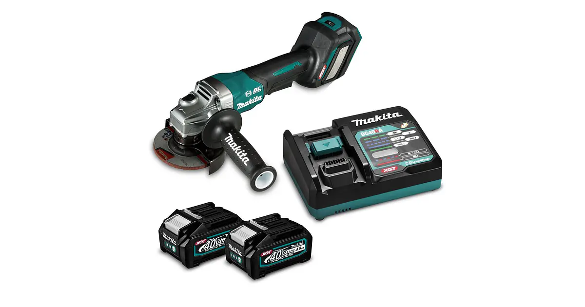 Esmeril Angula Inalámbrico 40v Max Xgt + 2 Baterías + Car...