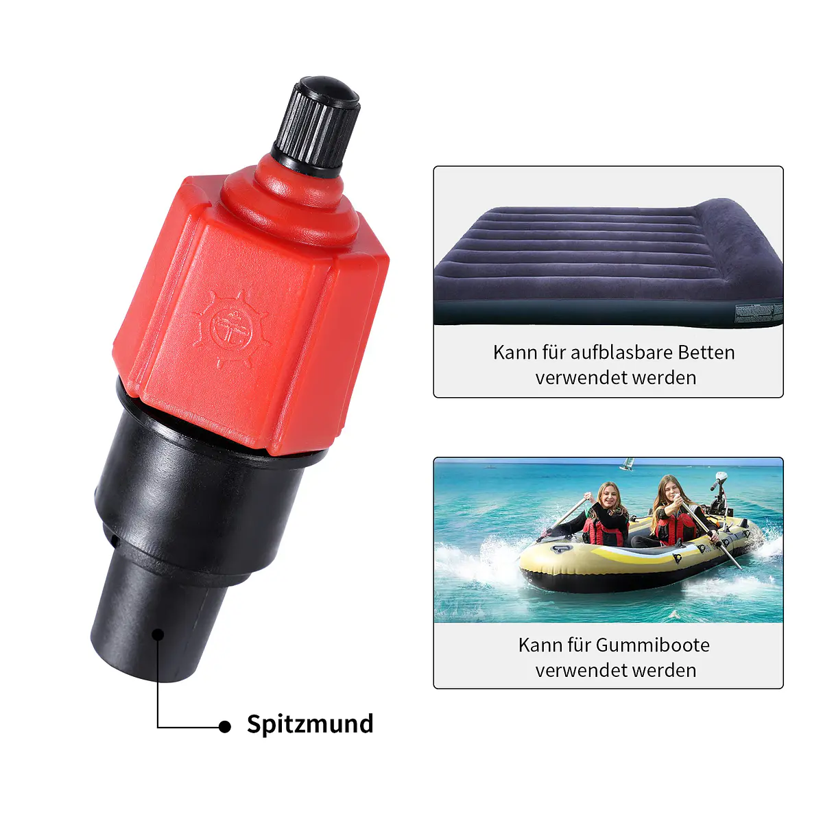 Set Adaptador Valvula Inflado Bote Zodiac Kayak Sup Colchon