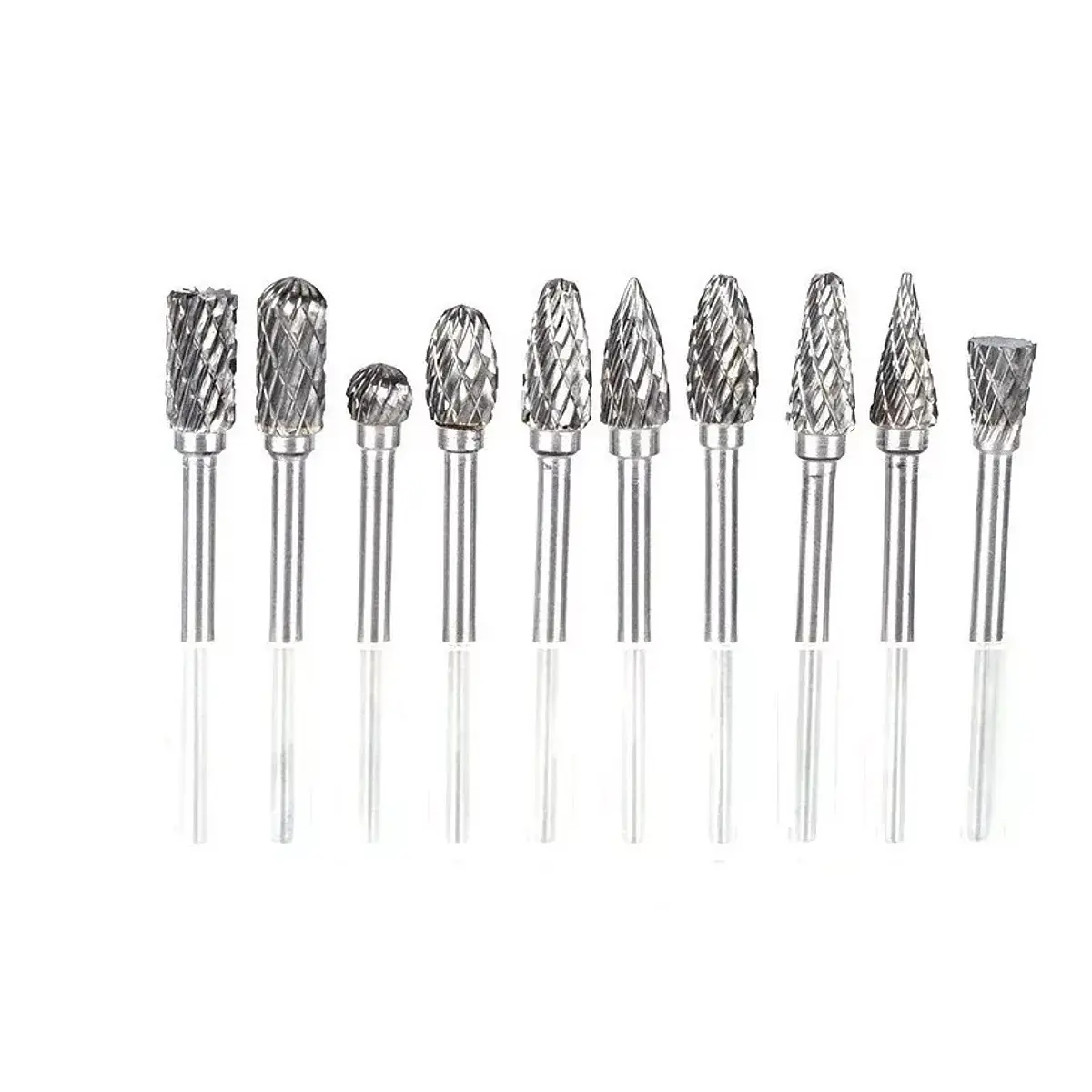 Set 10 Fresas Dremel Corte Diamante Metal Carburo Tungsteno