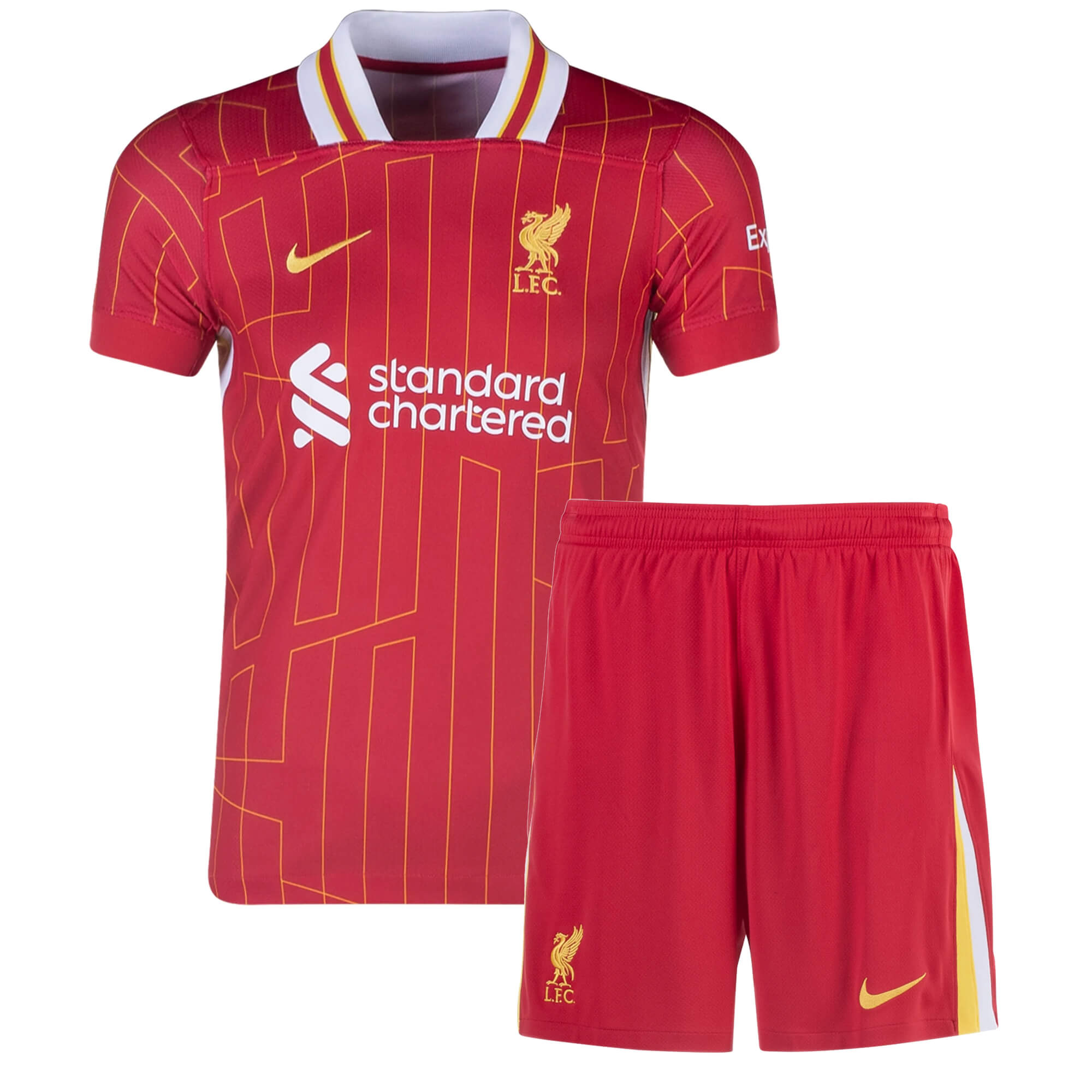 Conjunto Nike Liverpool Primeiro Equipamento 2024-2025 Crian