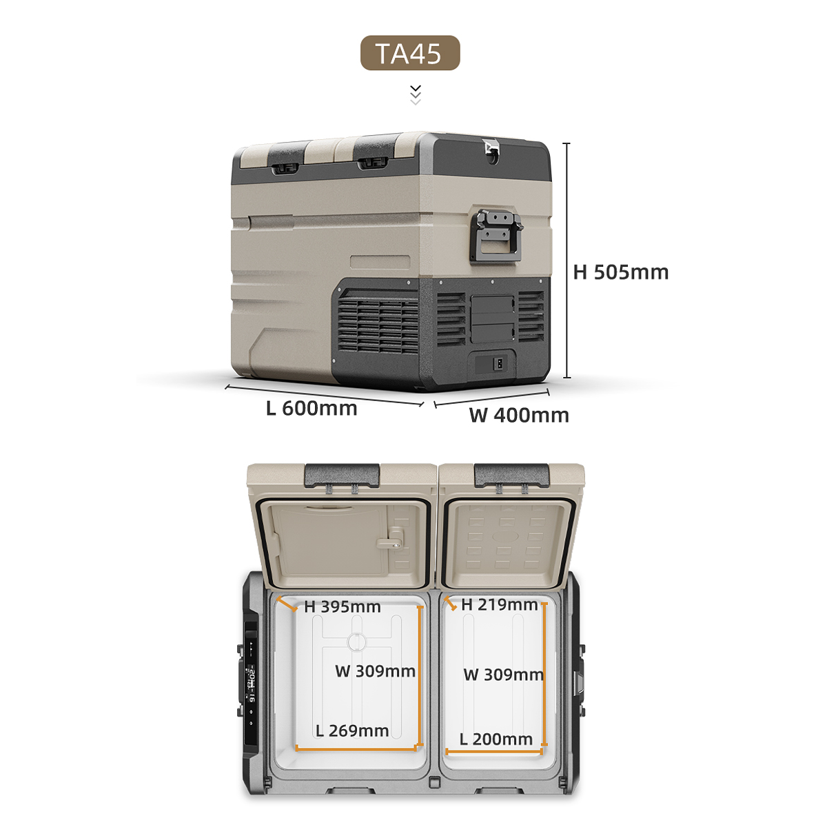 Cooler Refrigerador Alpicool Ta45
