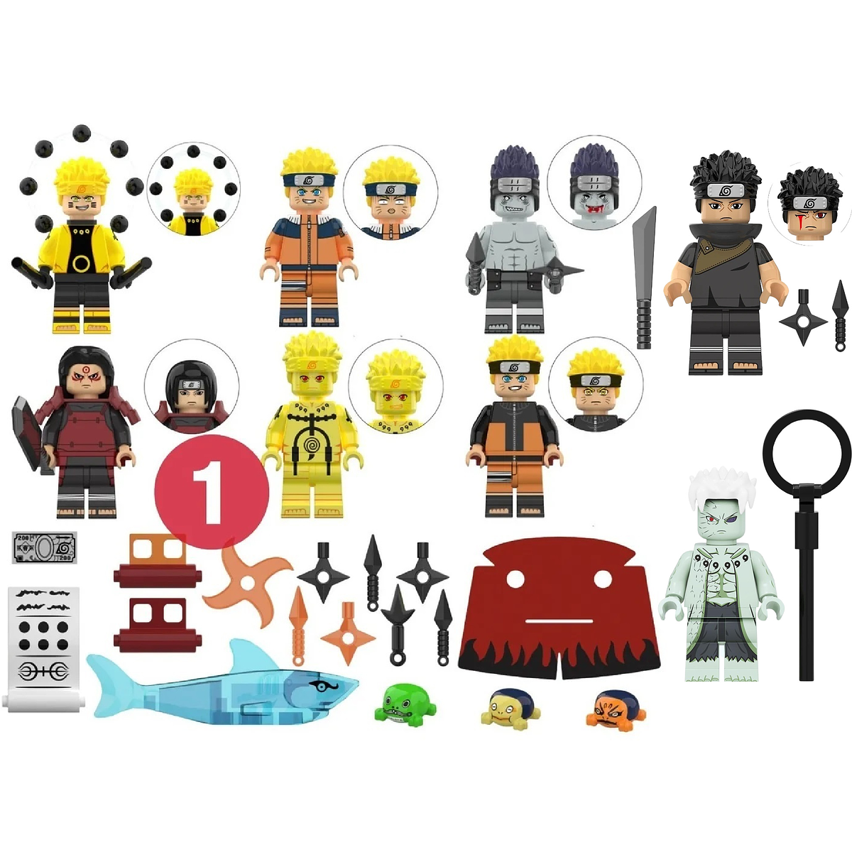 Set Figuras Naruto Anime Compatible Lego Shippuden Uzumaki