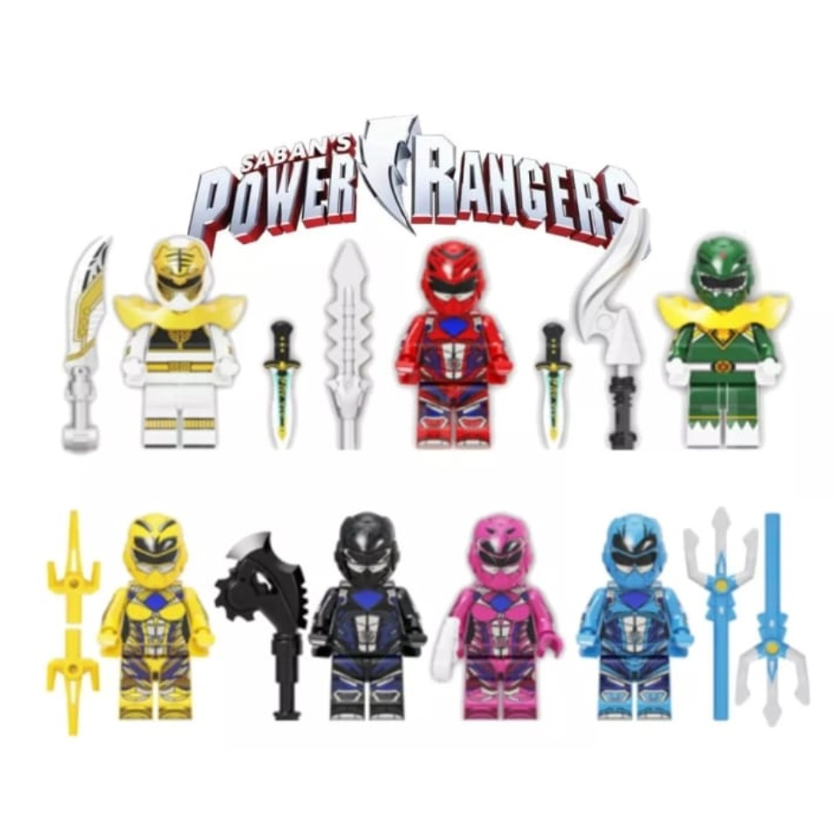 Set Power Rangers Compatible Lego Figuras Bloques Armables