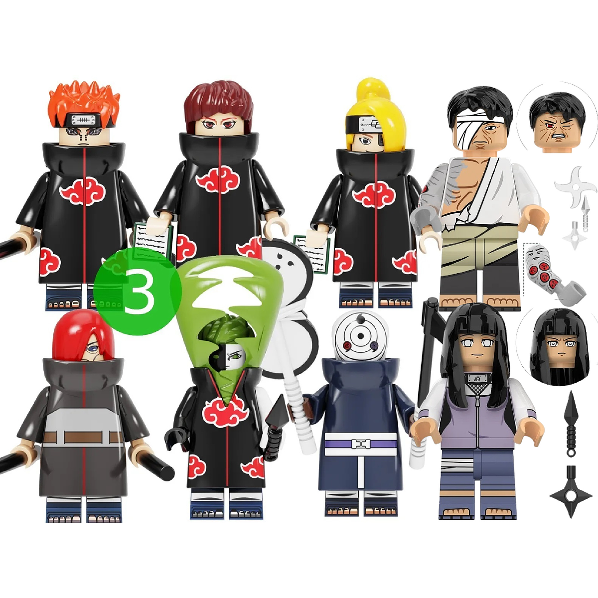 Set Figuras Naruto Anime Compatible Lego Shippuden Uzumaki 3
