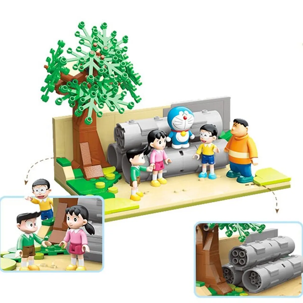 Set Doraemon Nobita Shizuka Takeshi Suneo Compatible Lego