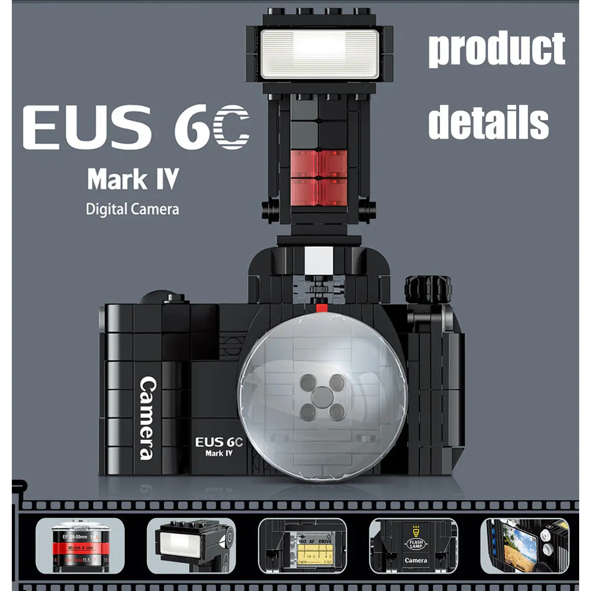 Cámara Retro Canon Eos 6d Mark Iv Flash Compatible Lego 407