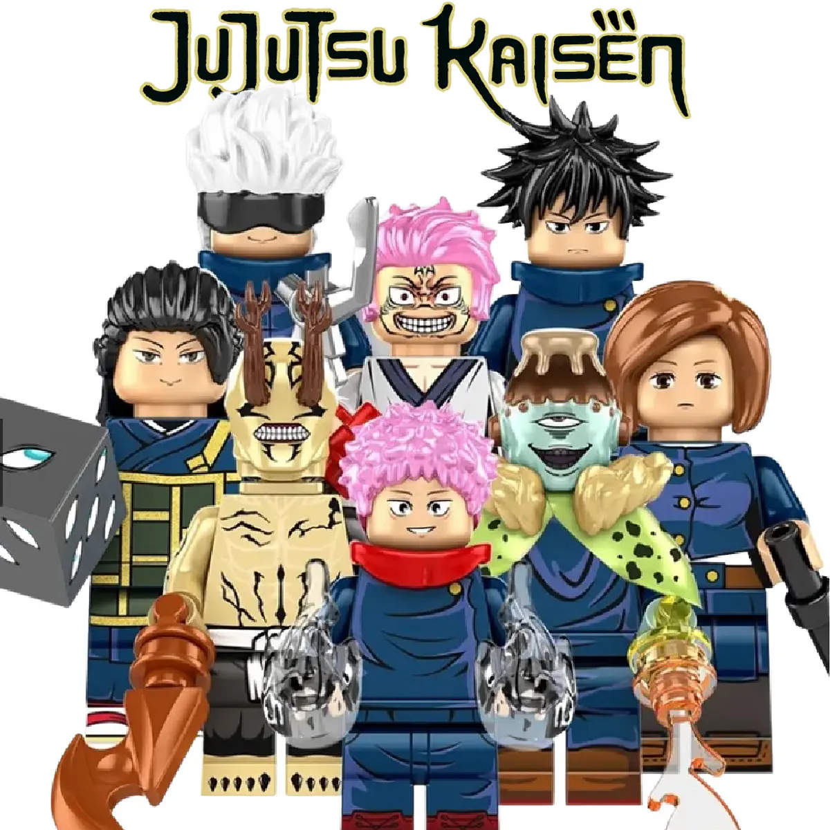 Jujutsu Kaisen Compatible Lego Anime Yuji Satoru Nobara