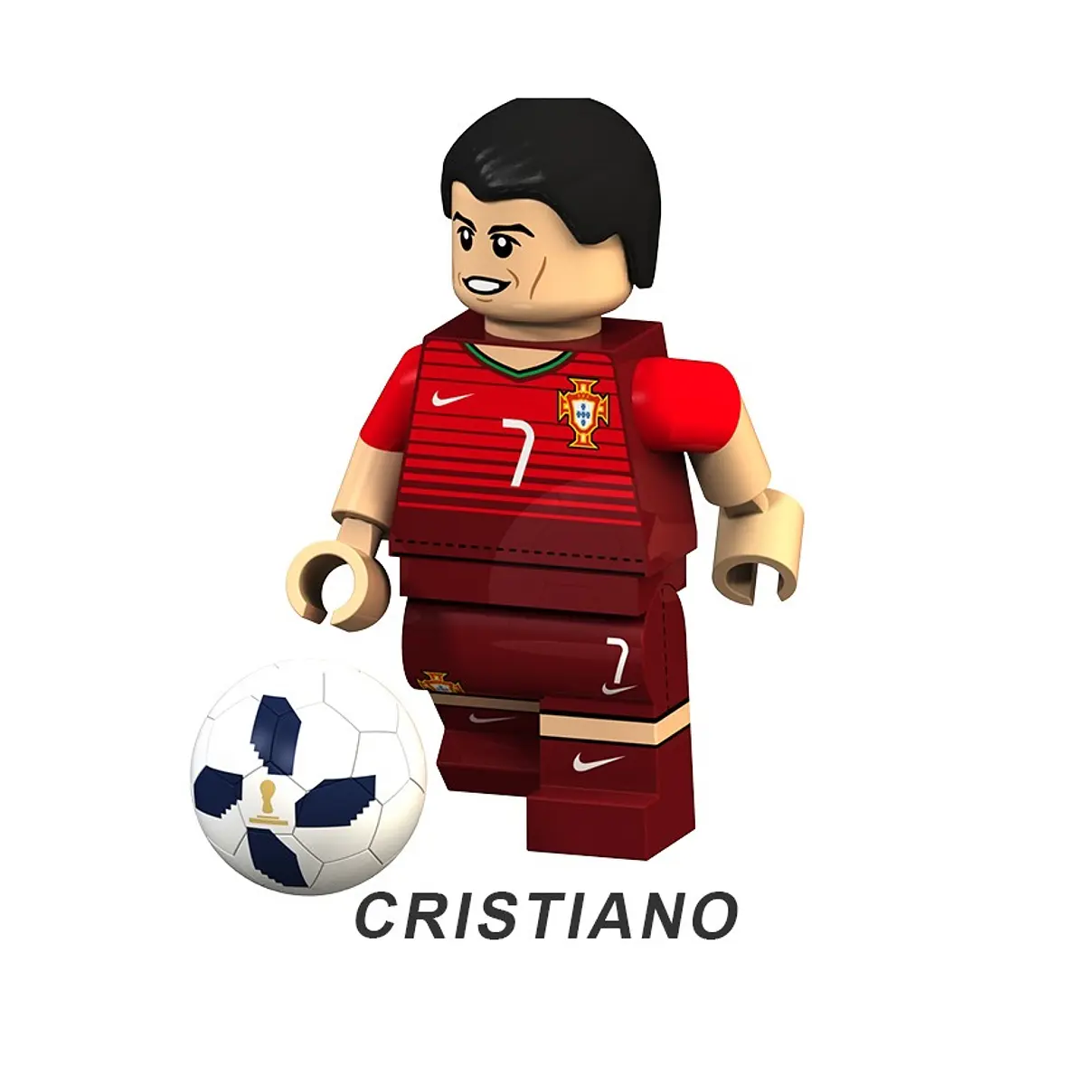 Fútbol Cristiano Ronaldo Minifigura Compatible Lego CR7 FIFA