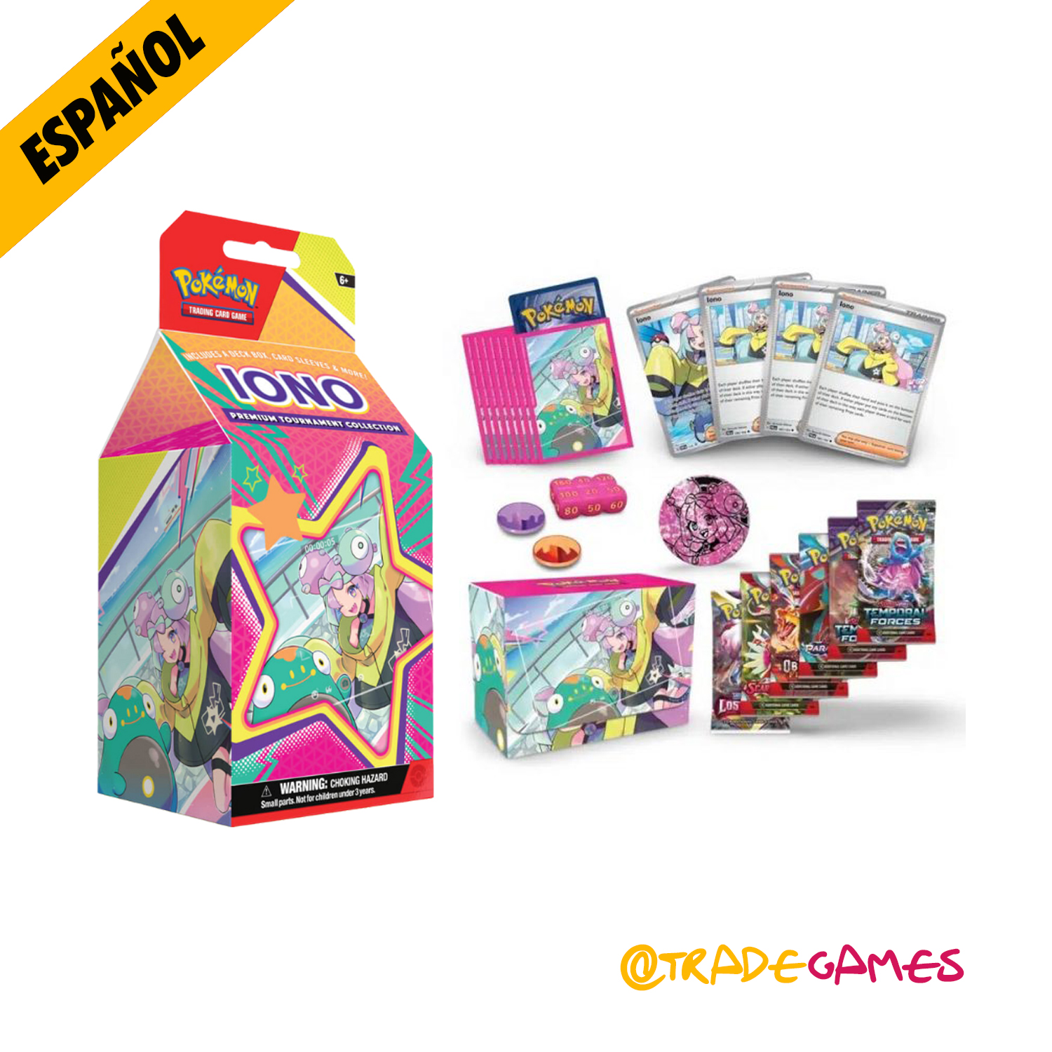 Pokémon TCG Iono Premium Tournament Collection ESPAÑOL