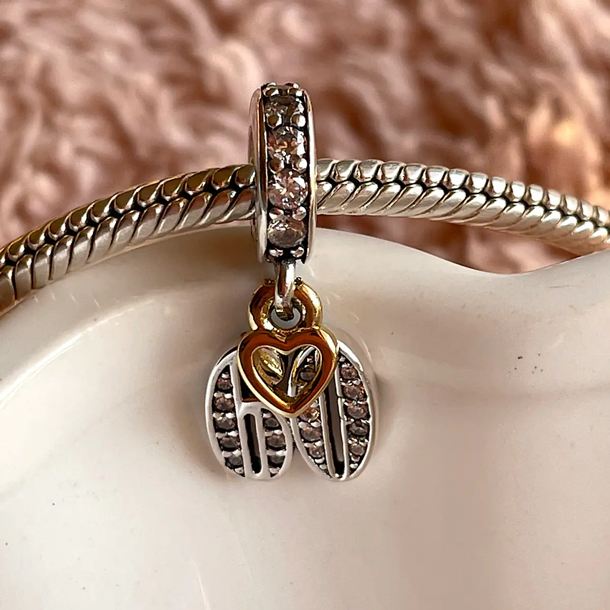 Charm número 60 colgante Plata 925