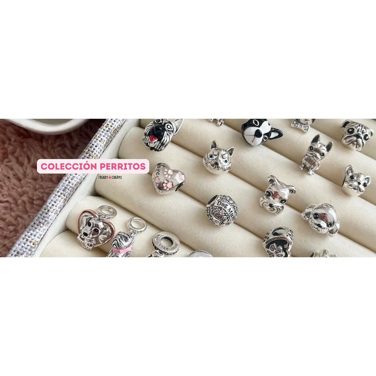 Charms Perros Plata 925, Pulseras y joyas para Brillar