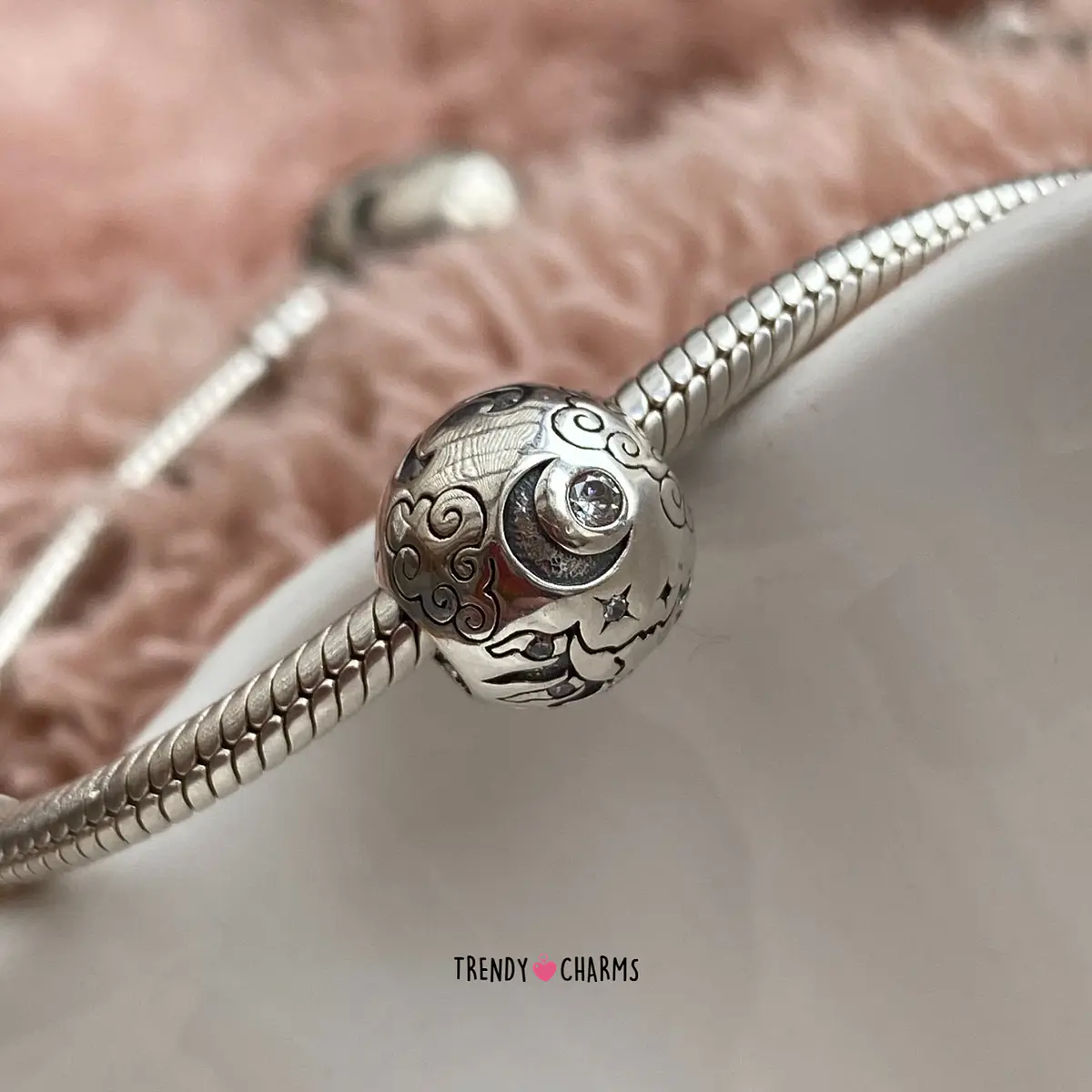 Charm Amuleto Sol y Luna Plata 925