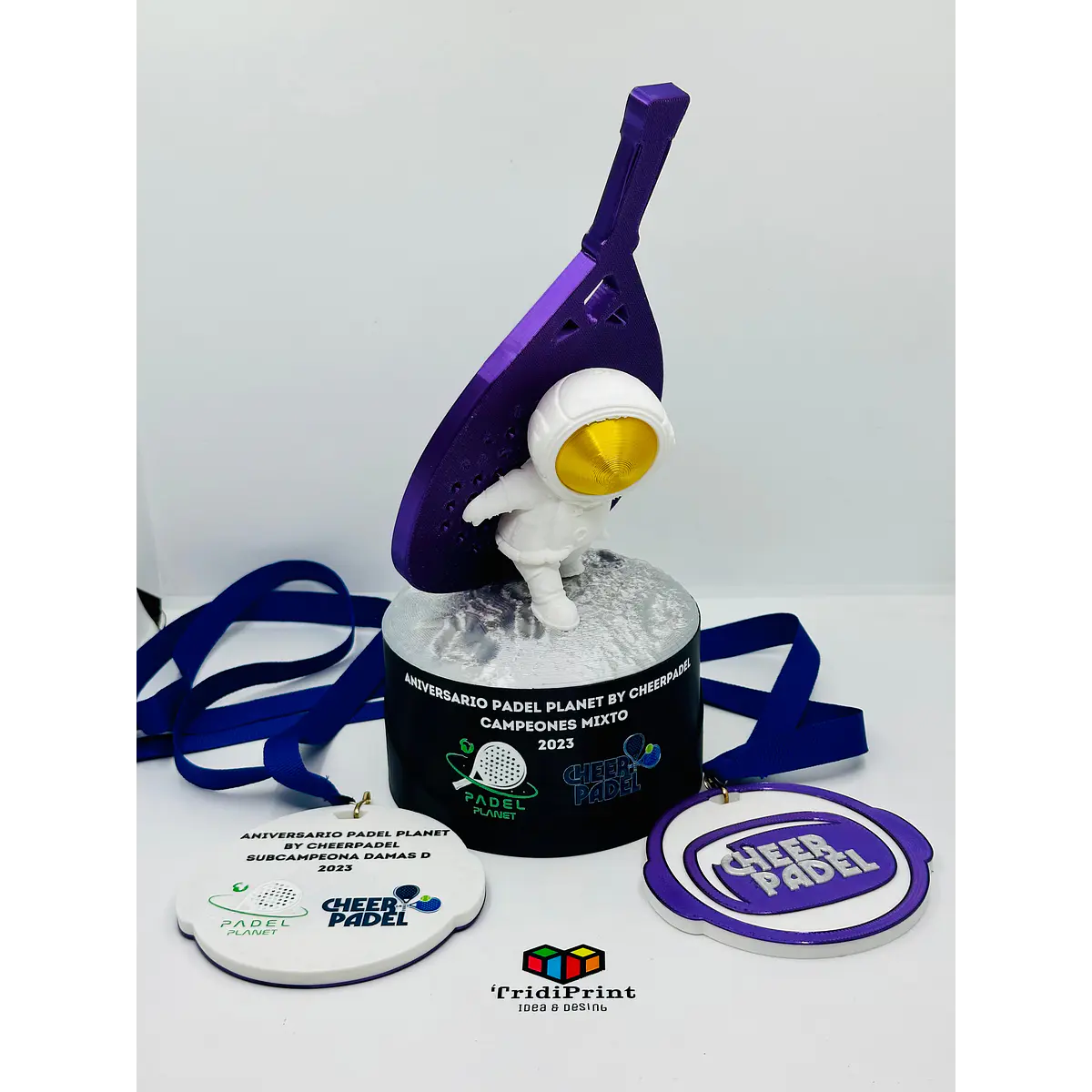 Trofeo y medalla Cheer padel