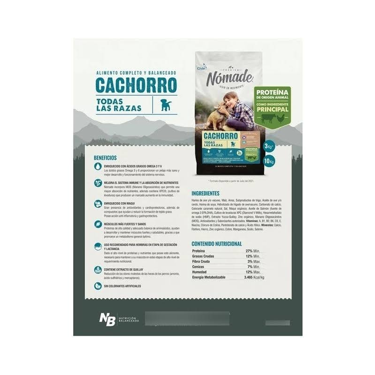 NOMADE CACHORRO 10 KG | Trini Petshop - Tienda de Mascotas