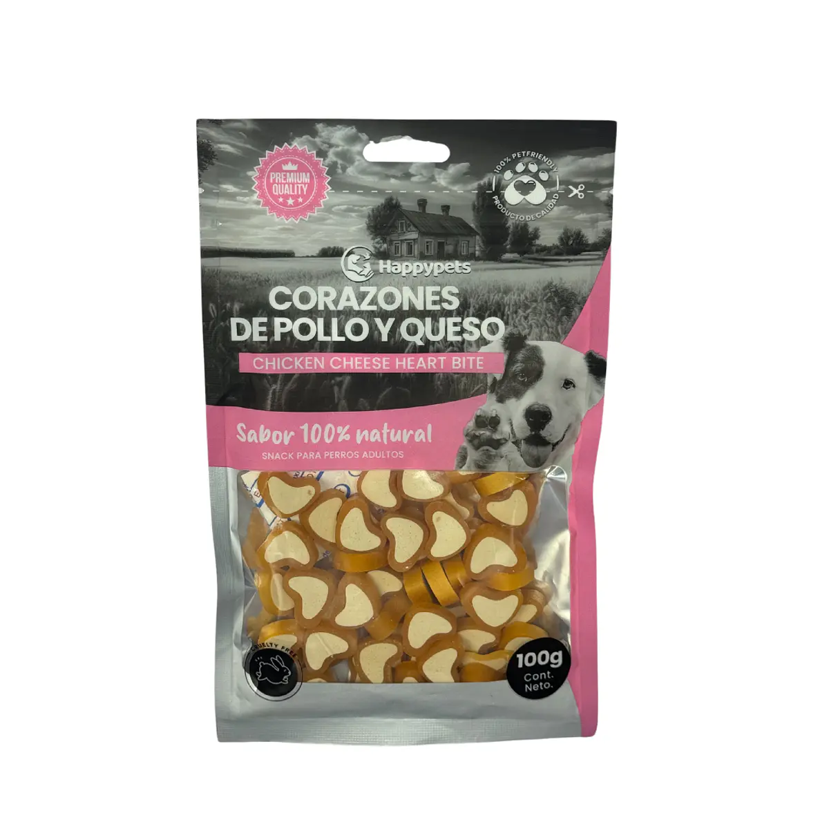 Snack para Perros Corazones de Pollo y Queso 100g | Trini Petshop ...