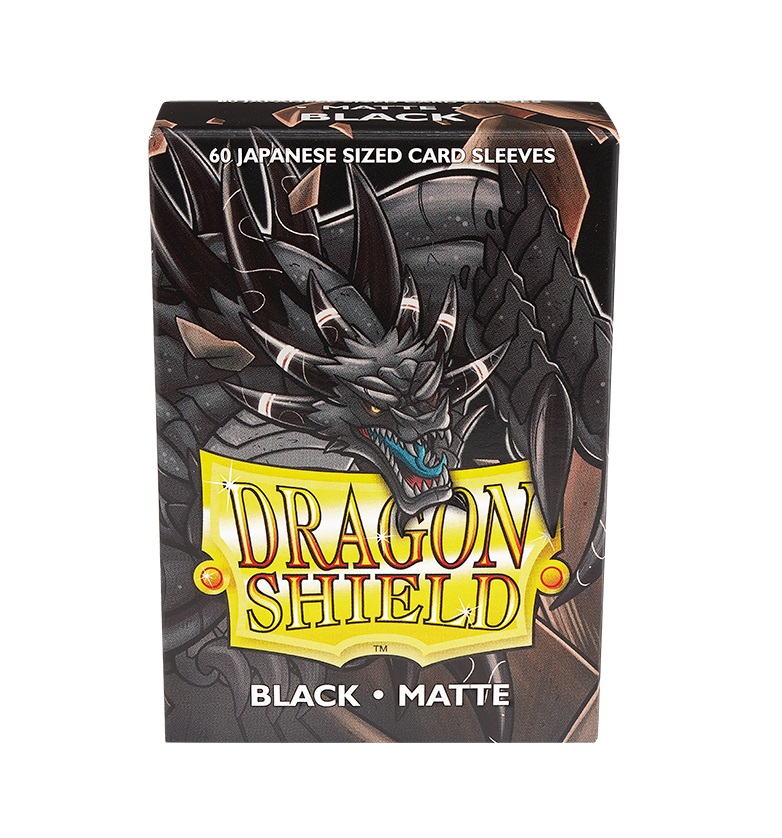 Dragon Shield Sleeves - Japanese Matte Black (60 SLEEVES)