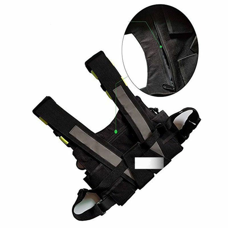 Pechera con dos compartimientos. Ultra Resistente color negr