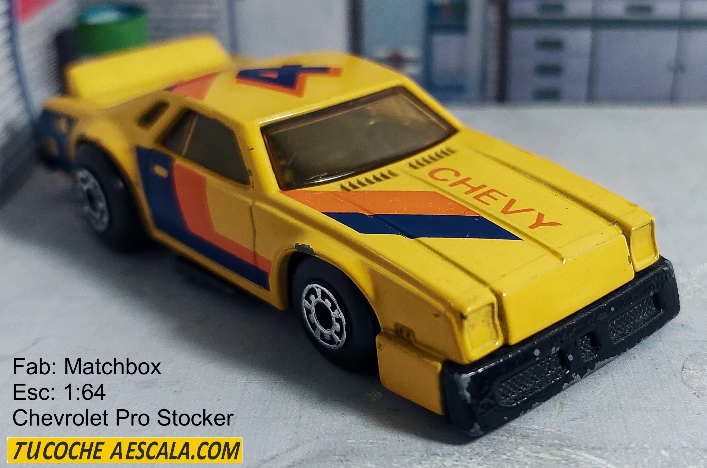 Chevrolet Pro Stocker, Matchbox, Escala 1-64
