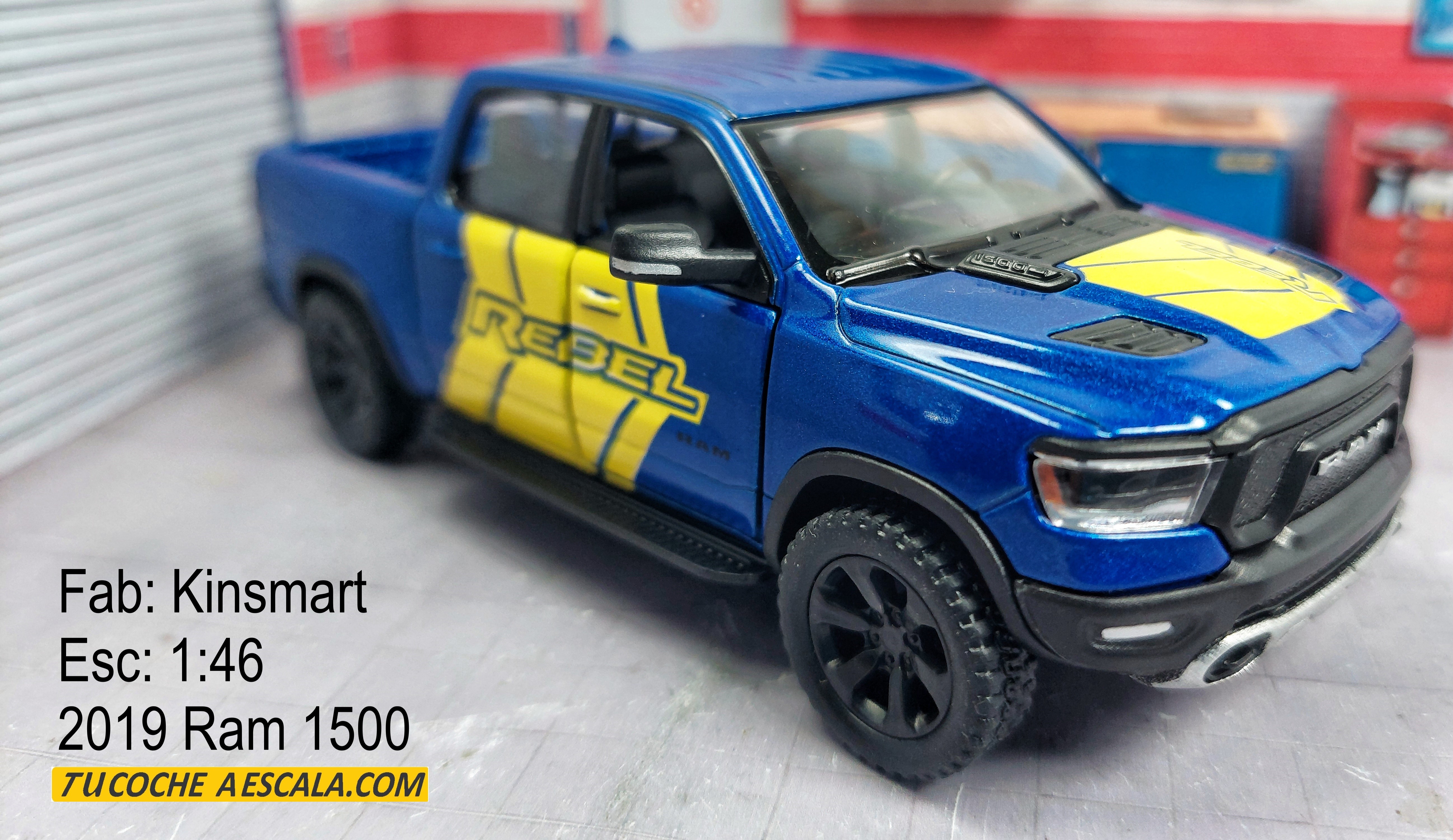 Dodge Ram 1500 2019 , Escala 1/46, KINSMART AZUL