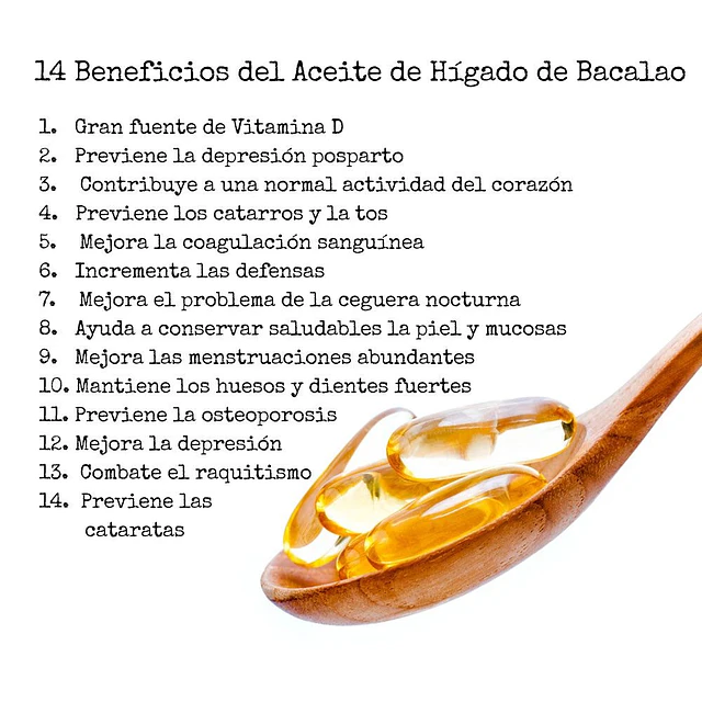 Cápsulas aceite bacalao chile pastillas vitaminas pescado...