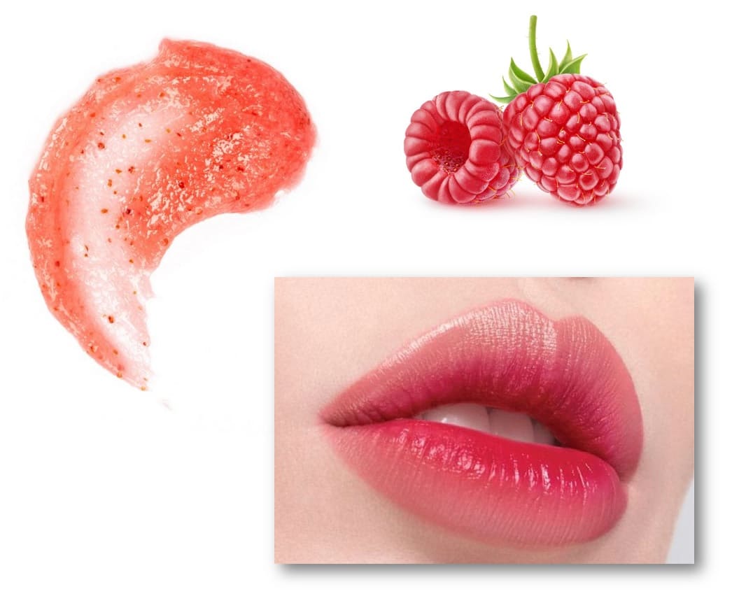 Exfoliante labial frambuesa Chile humectante labios secos