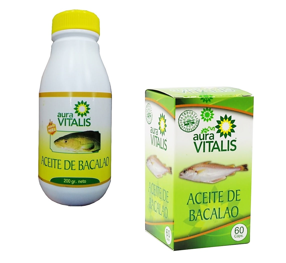 Aceite pescado bacalao natural + cápsulas de omega 3 depo...