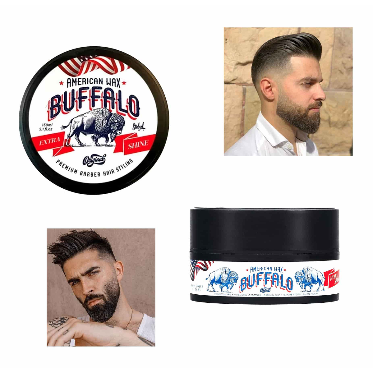 Cera capilar buffalo profesional fijación fuerte y acabado p | Oropiel