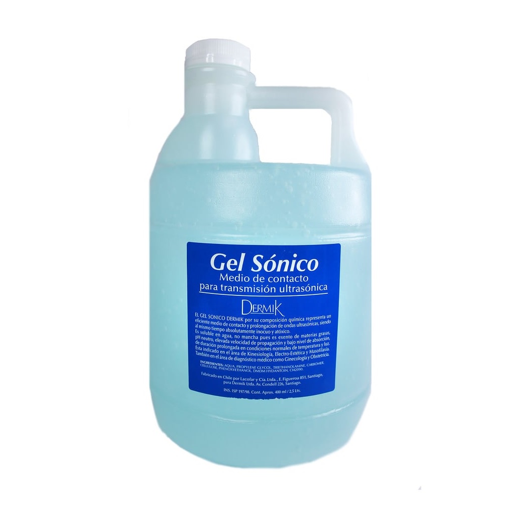 Gel sónico dermik ideal para aparatología de ultrasonido bid
