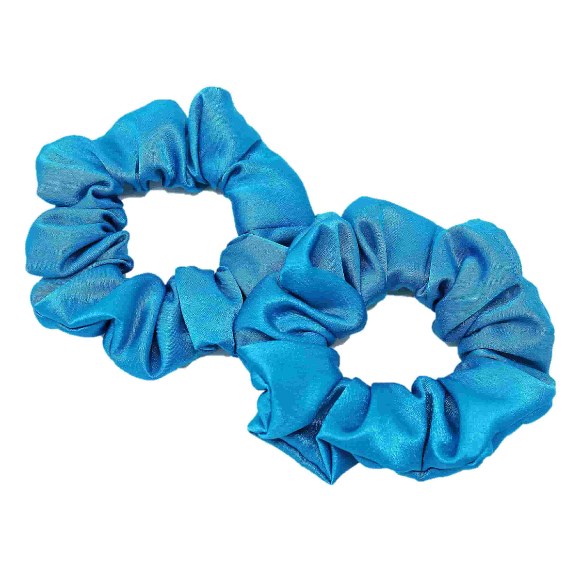 Scrunchies color celeste en venta coleta para pelo pack 2 un | Oropiel