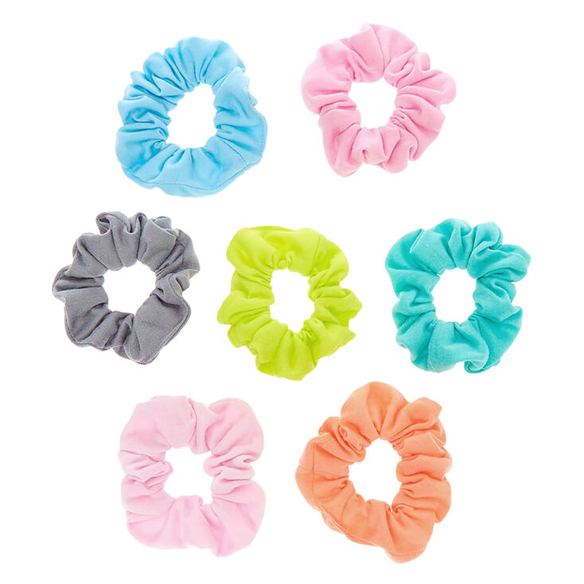 Scrunchies de colores modernos y a la moda pack de 7 unidade | Oropiel