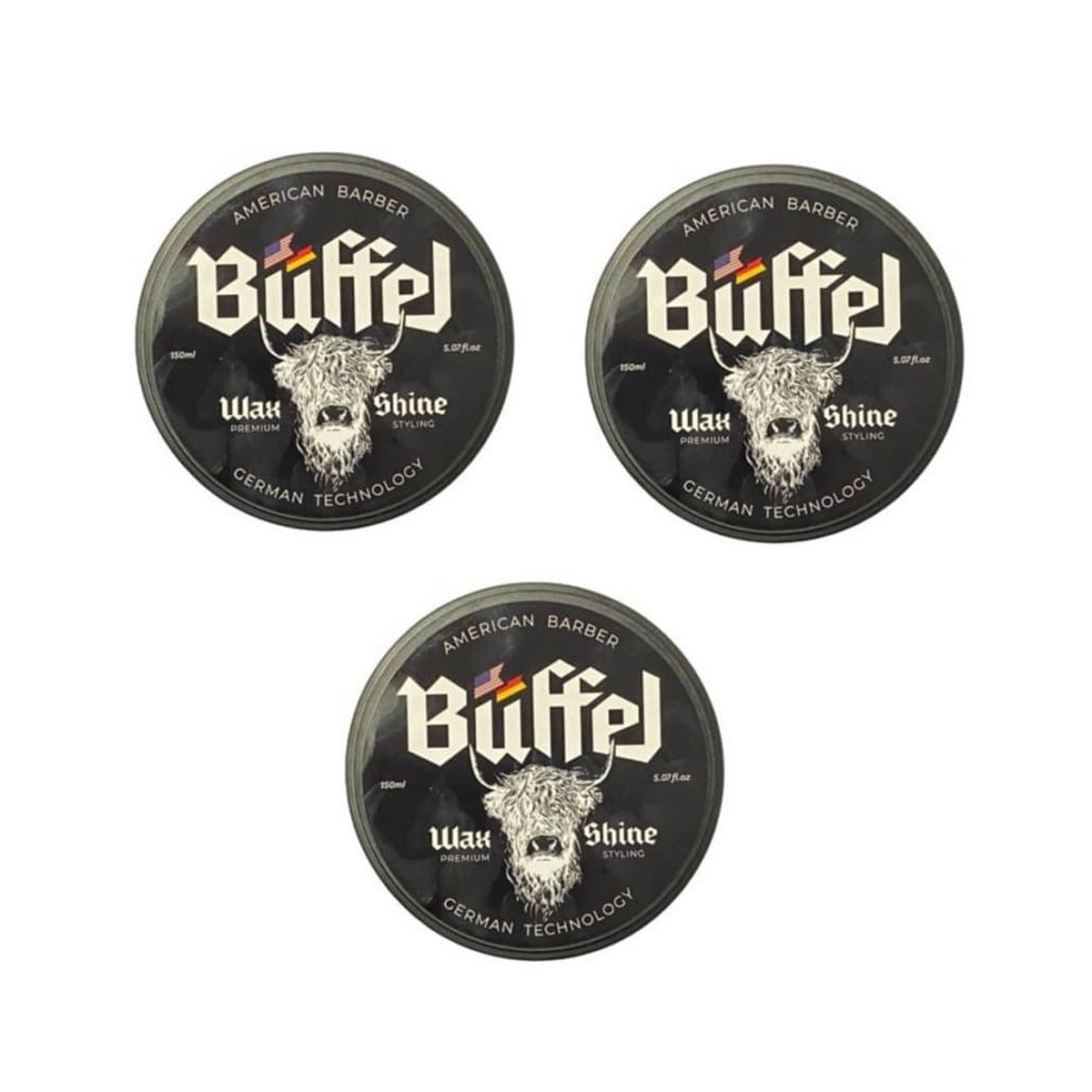 Cera capilar Buffel wax shine american barber pomada para pe | Oropiel