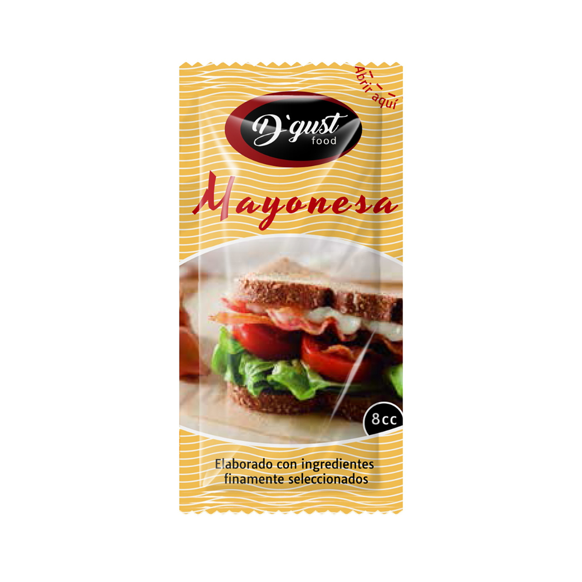 Sachet Mayonesa 8gr 300 unidades