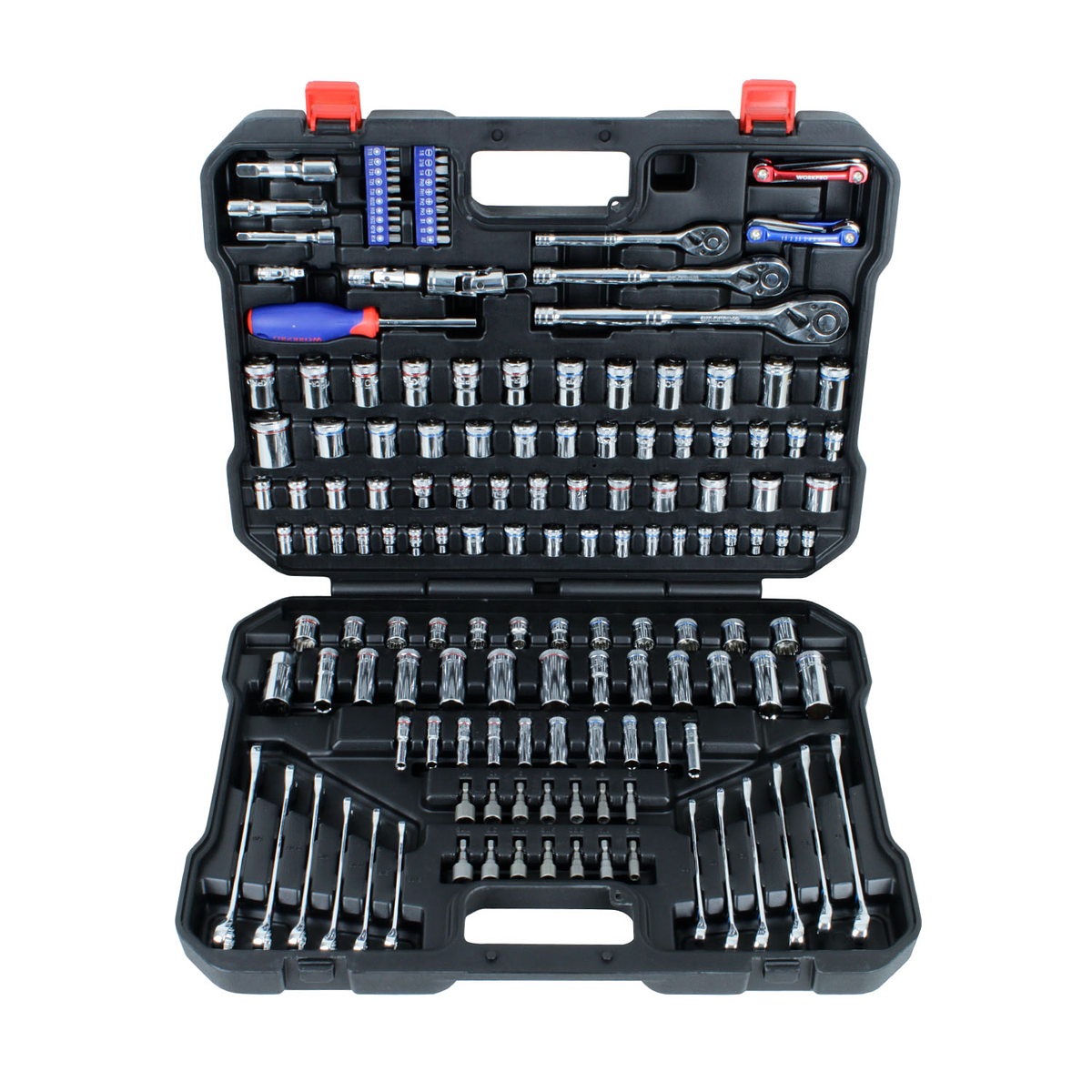 JUEGO DE HERRAMIENTAS LLAVES Y DADOS 164 PIEZAS WORKPRO