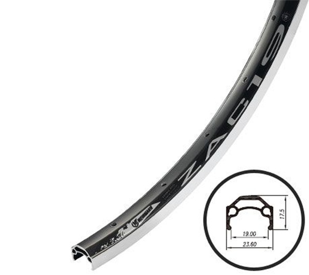 Llanta Weinmann Zac19 26 CNC Ojetillo Inox.