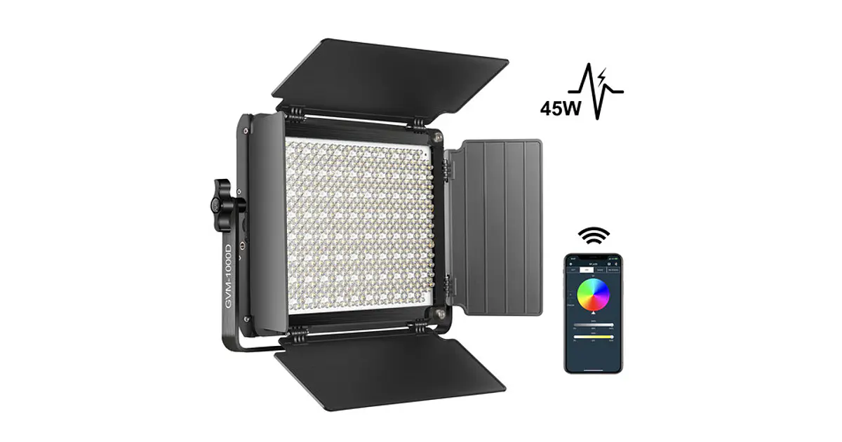 Luz led Estudio Profesional GVM 1000D RGB 5600k
