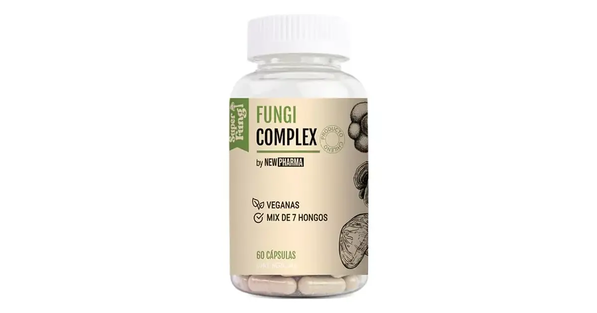 Fungi Complex Mix De 7 Hongos 60 Caps Veganas New Pharma