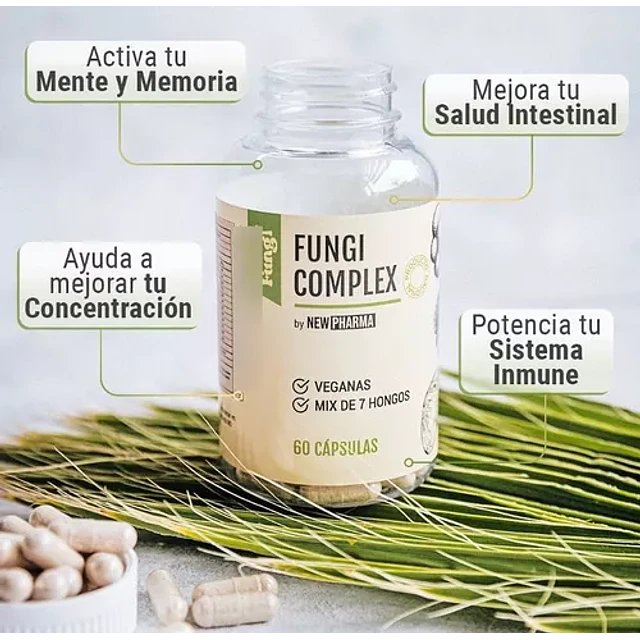 Fungi Complex Mix De 7 Hongos 60 Caps Veganas New Pharma