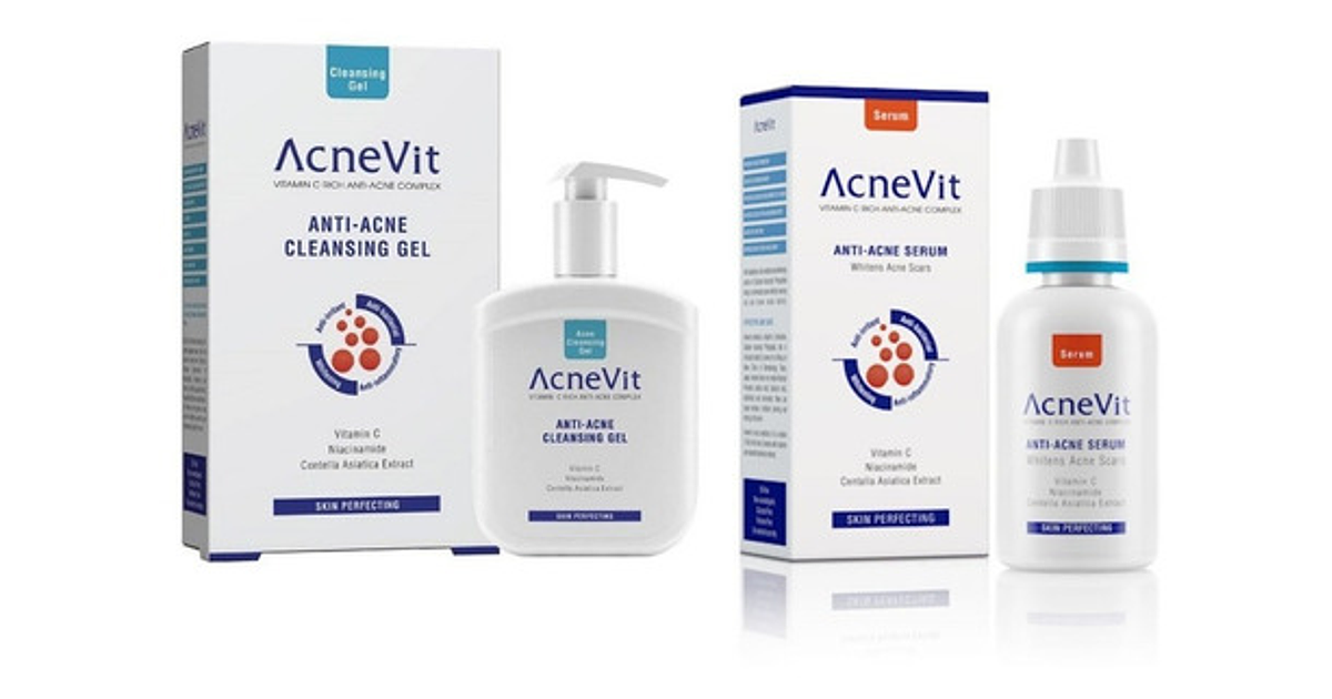 Pack Serum Y Gel Limpieza Acnevit Para Acne Puntos Negros