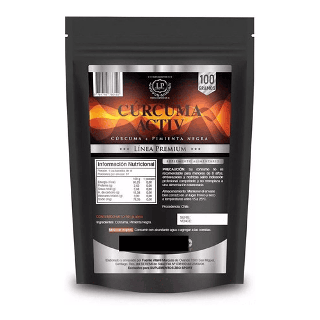 Lp Curcuma Activ Con Pimienta Activada 100 Grs 67 Porciones