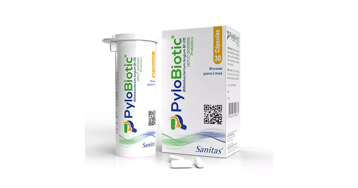 Probiotico 30 capsulas Pylobiotic Bifidobacterium Longum San