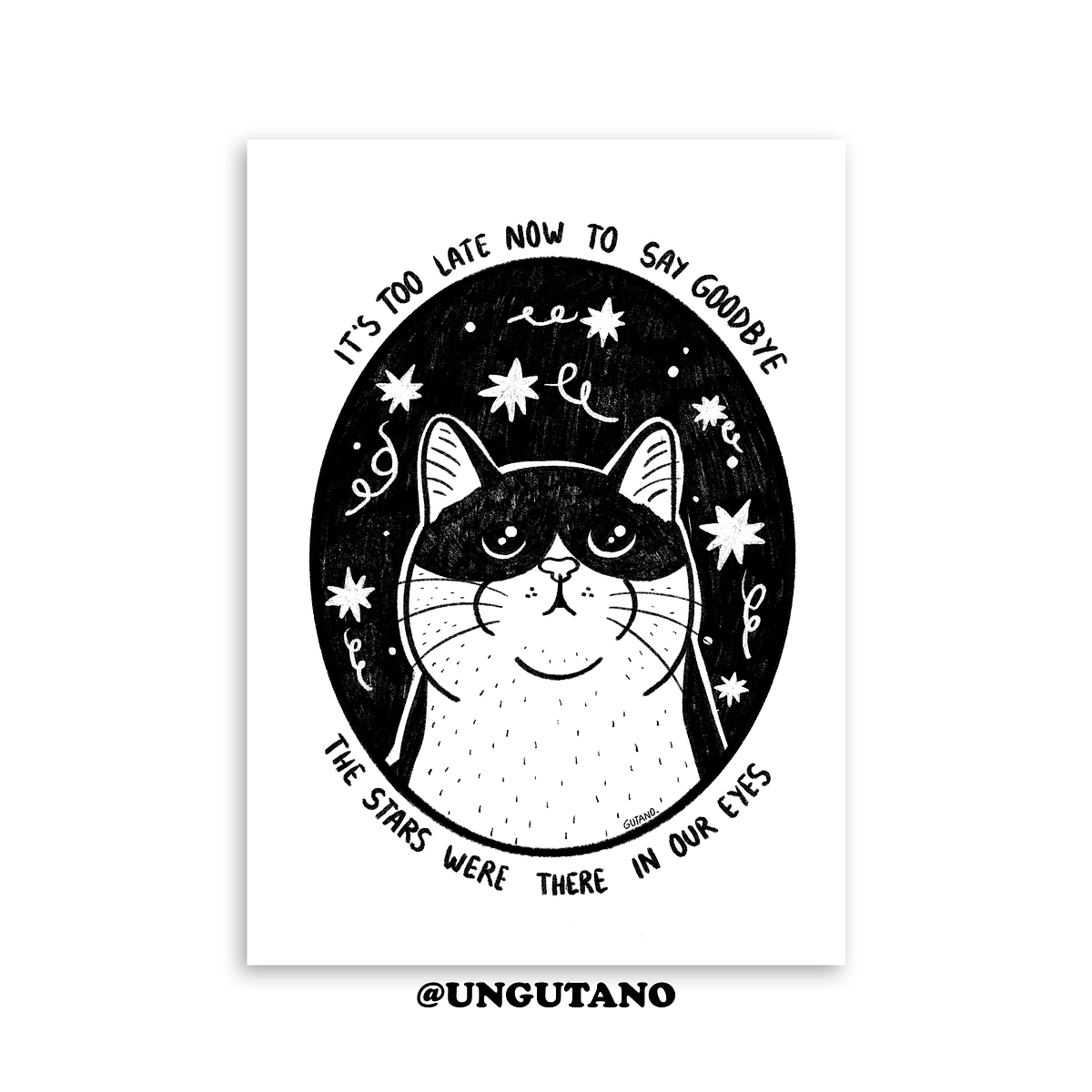 Print Its too late now to say goodbye