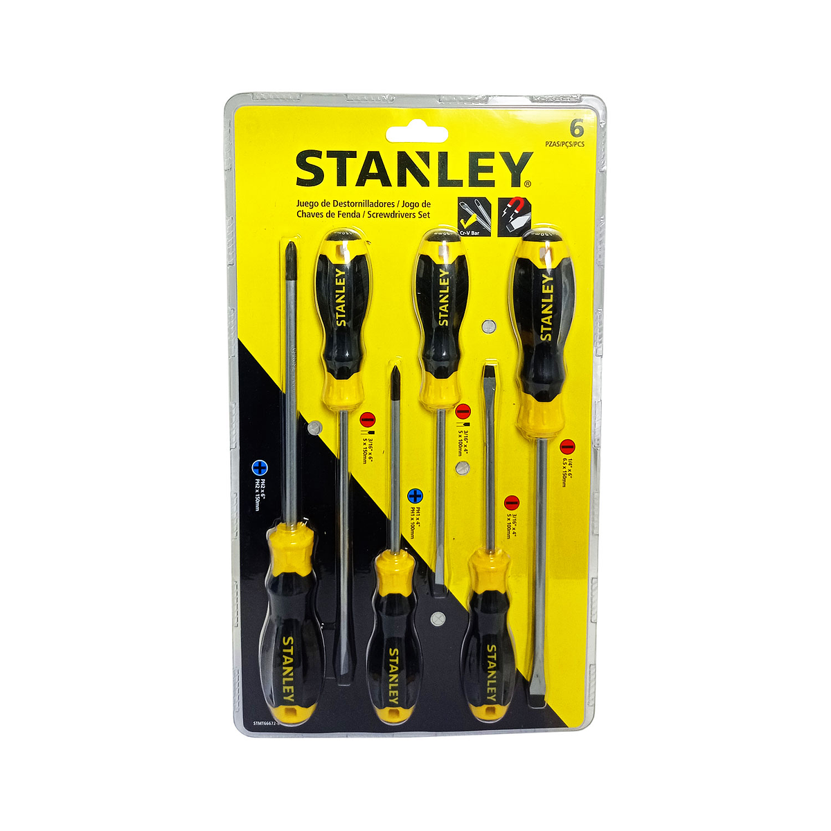 Juego Destornilladores 6 Pcs Stanley Stmt66672-840 | Universal De ...