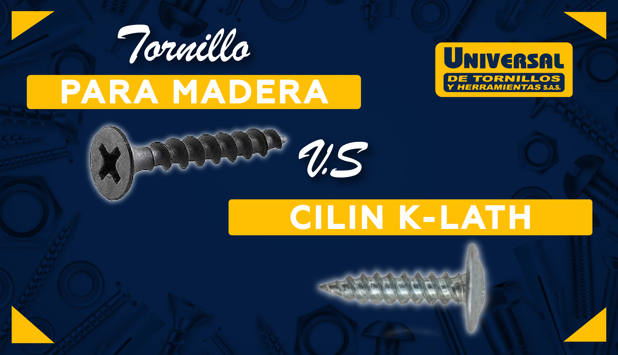Diferencia entre un Tornillo Cilin K-lath y uno para Madera | Universal ...