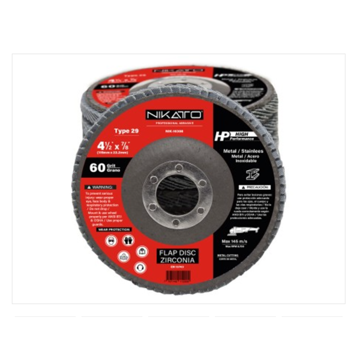 DISCO FLAP NIKATO 4-1/2X7/8 G80 NIK-16309 | Universal De Tornillos Y ...