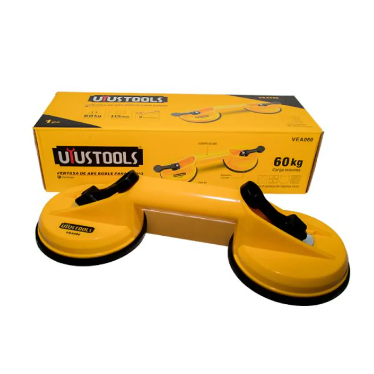 VENTOSA UYUSTOOL ABS DOBLE PARA VIDRIO 60KG VEA060 | Universal De ...