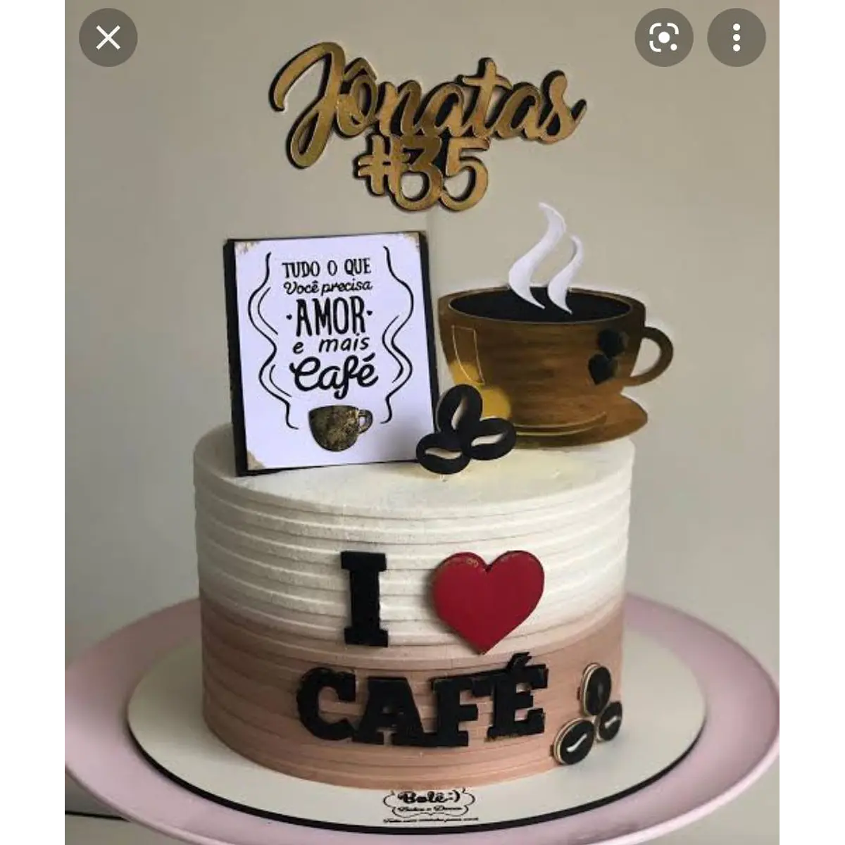 Coffee Cake Topper Cutting File