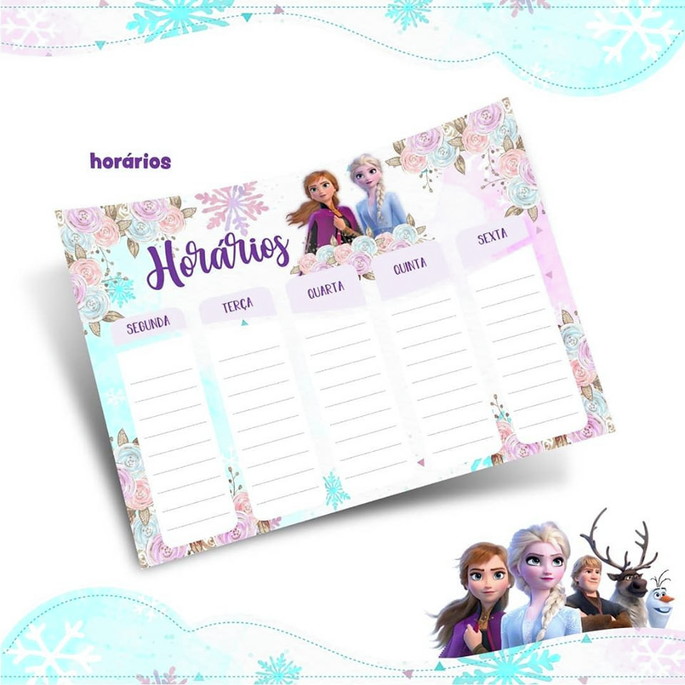 Arquivo Digital Kit Escolar Frozen