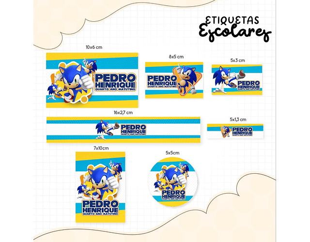 Arquivo Digital Etiqueta Escolar Sonic